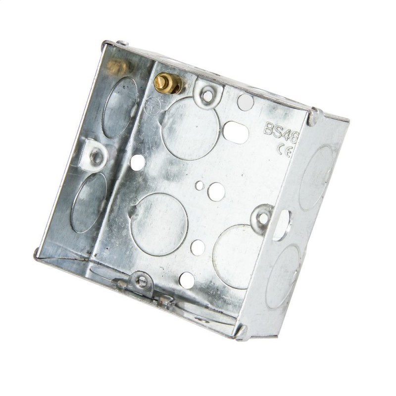 1 Gang 35mm Galvanised Steel Flush Back Box - Tamlex