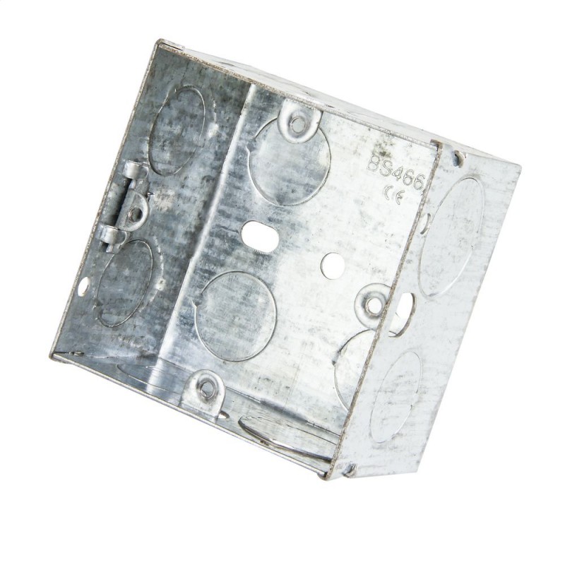 1 Gang 47mm Galvanised Steel Flush Back Box - Tamlex