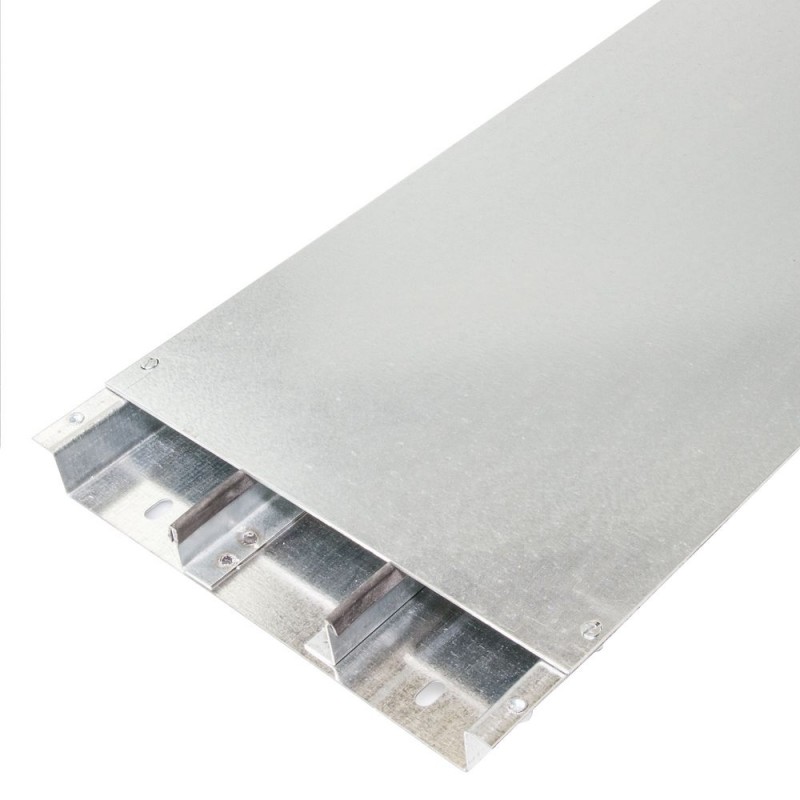 3 Compartment 225x25mm Flush Screed Trunking (2M Length) - Tamlex