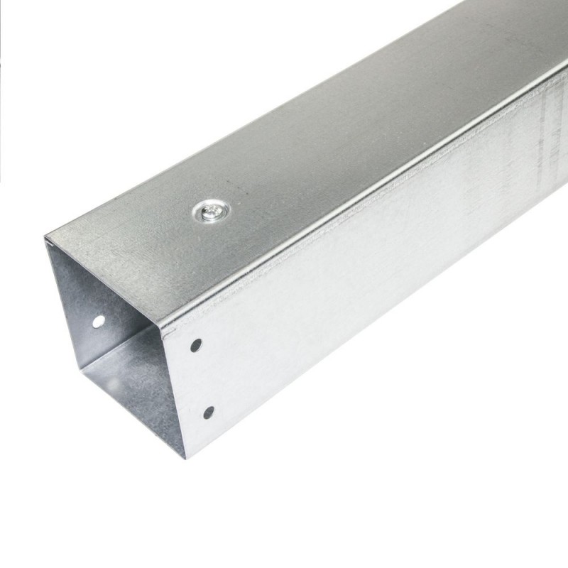 100mm x 100mm Galvanised Steel Trunking (3m Length) - Tamlex