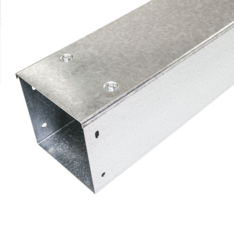 150mm x 150mm Galvanised Steel Trunking (3m Length) - Tamlex