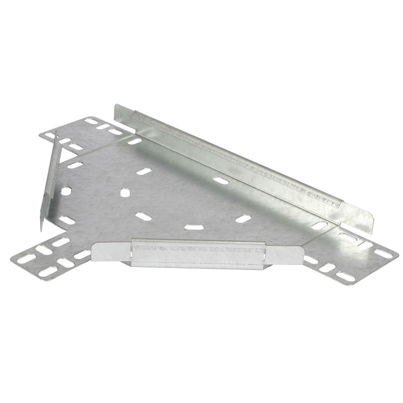 100mm Flat Equal Tee for Medium Duty Tray with Integral Coupler - Tamlex