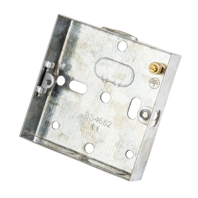 1 Gang 16mm Galvanised Steel Flush Back Box - Tamlex