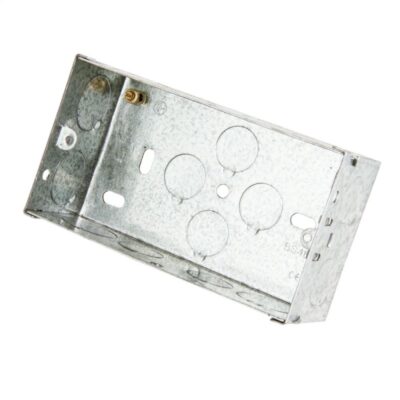 2 Gang 47mm Galvanised Steel Flush Back Box - Tamlex