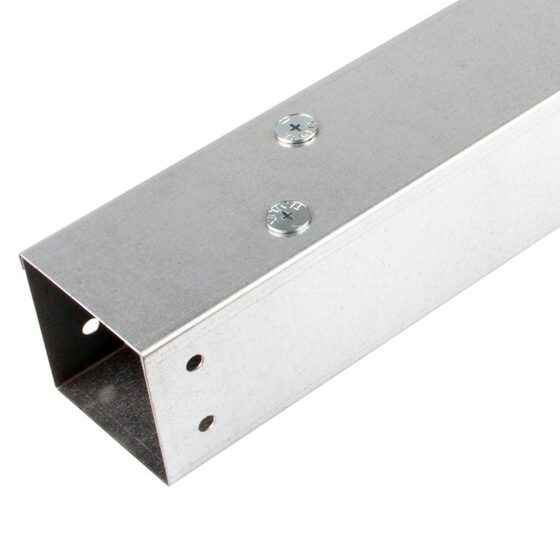 100mm x 100mm Turnbuckle Galvanised Steel Trunking (3m Length) - Tamlex