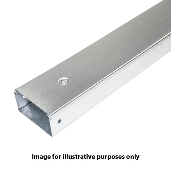 100mm x 75mm Galvanised Steel Trunking (3m Length) - Tamlex