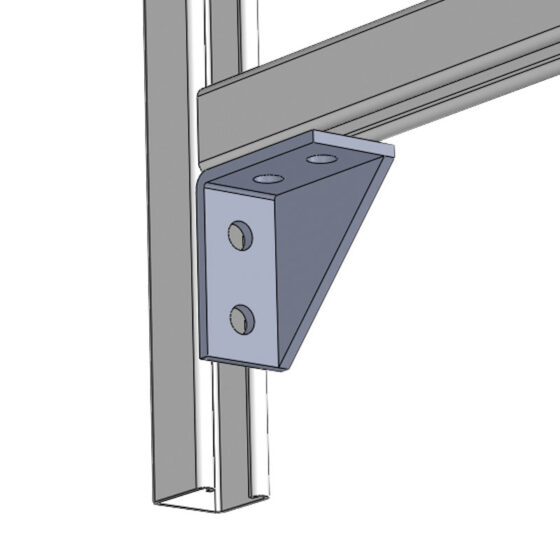 4 Hole 100mm x 80mm Gusset Angle Bracket - Tamlex