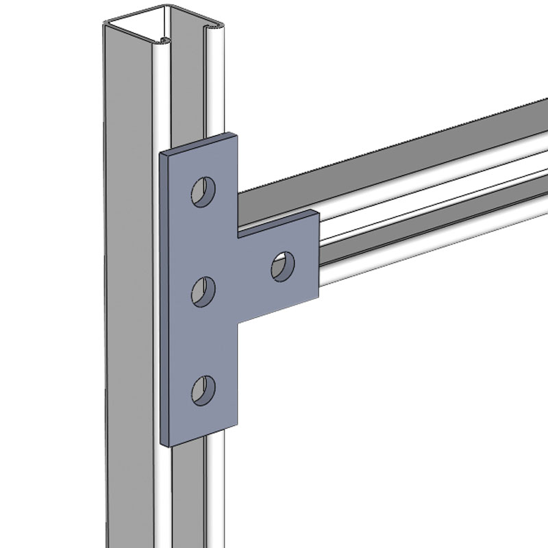 4 Hole Flat Tee Bracket - Tamlex