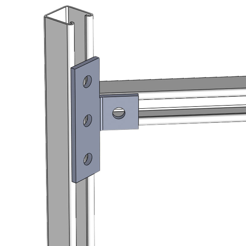 4 Hole 45° Tee Bracket - Tamlex
