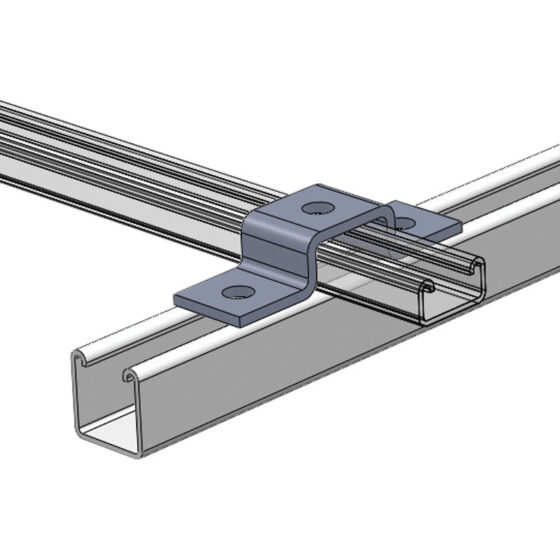 3 Hole 20mm 'U' Top Hat Bracket - Tamlex