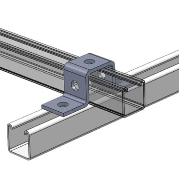 5 Hole 40mm 'U' Top Hat Bracket - Tamlex