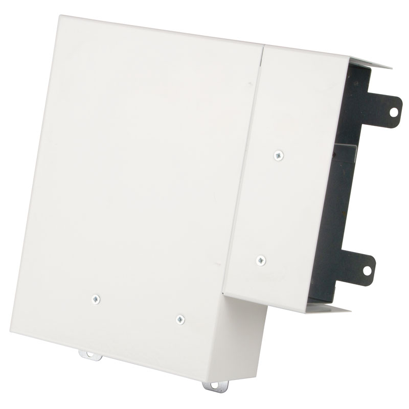 200mm x 60mm Square Dado 90° Flat Bend (Downwards) - 2 Compartment - Tamlex