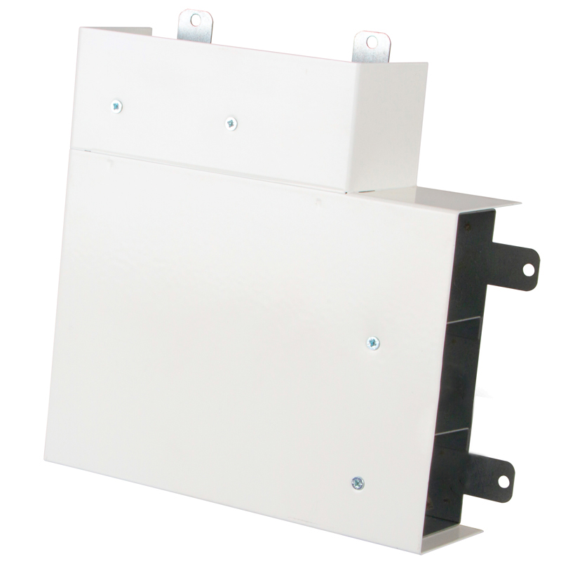 200mm x 60mm Square Dado 90° Flat Bend (Upwards) - 3 Compartment - Tamlex