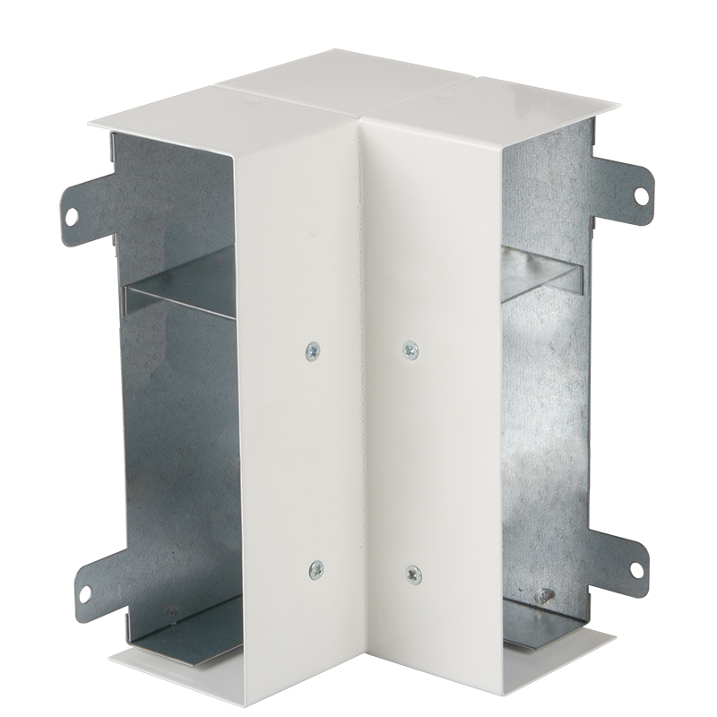 200mm x 60mm Square Dado 90° Internal Bend - 2 Compartment - Tamlex