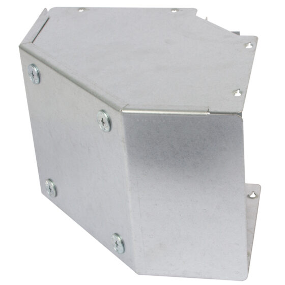 150mm x 150mm 90° IP4X Turnbuckle Gusset Bend Outside Lid - Tamlex